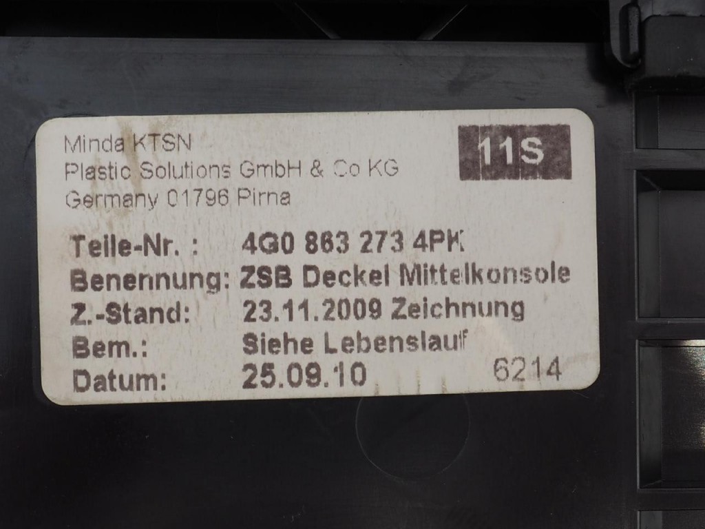 POPIELNICZKA AUDI A7 I 4G0863273 4G0857951